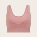 Ribbed Seamfree Crop Bamboo Bra in Dusty Pink – Boody US