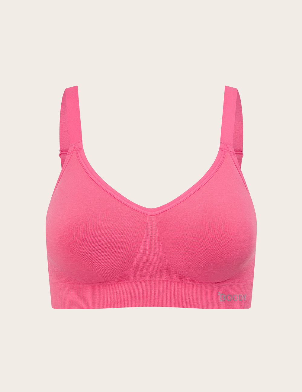 Wireless Full Bust Bamboo T-Shirt Bra in BCAM Pink – Boody US