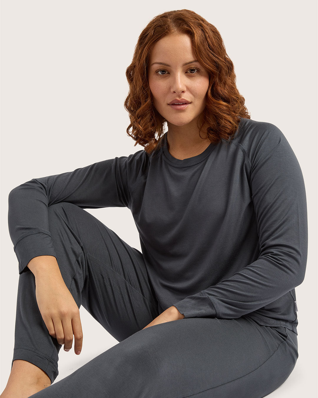 Bamboo Women's Raglan Sleep Top in Storm – Boody US