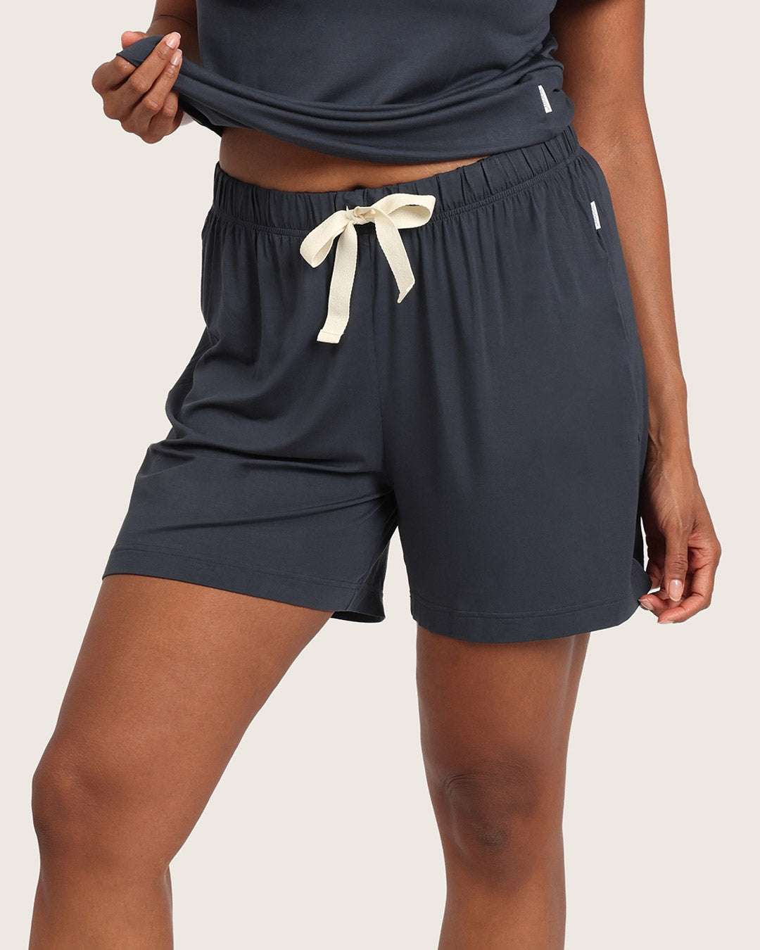 Bamboo Women's Long Sleep Shorts in Storm – Boody US