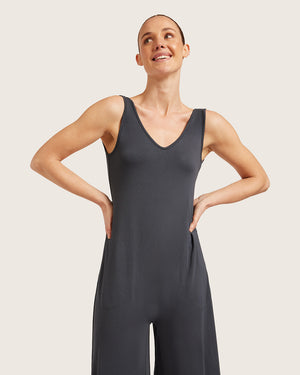 Women's Bamboo Long Jumpsuit in Storm – Boody US